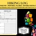Hiking Log Book Template Hiking Journal Book Hikers Notebook Hiking ...