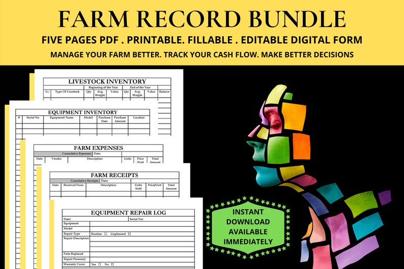 Farm Record and Accounting Logs Farm Income and Expense Statement ...