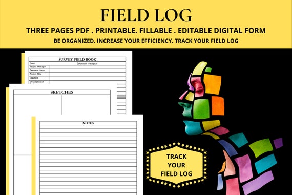 Field Log Book Survey Field Book Template Construction Field | Etsy