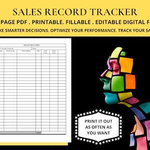 Sales Record Keeping Template Sales Day Book and Sales Ledger Daily ...