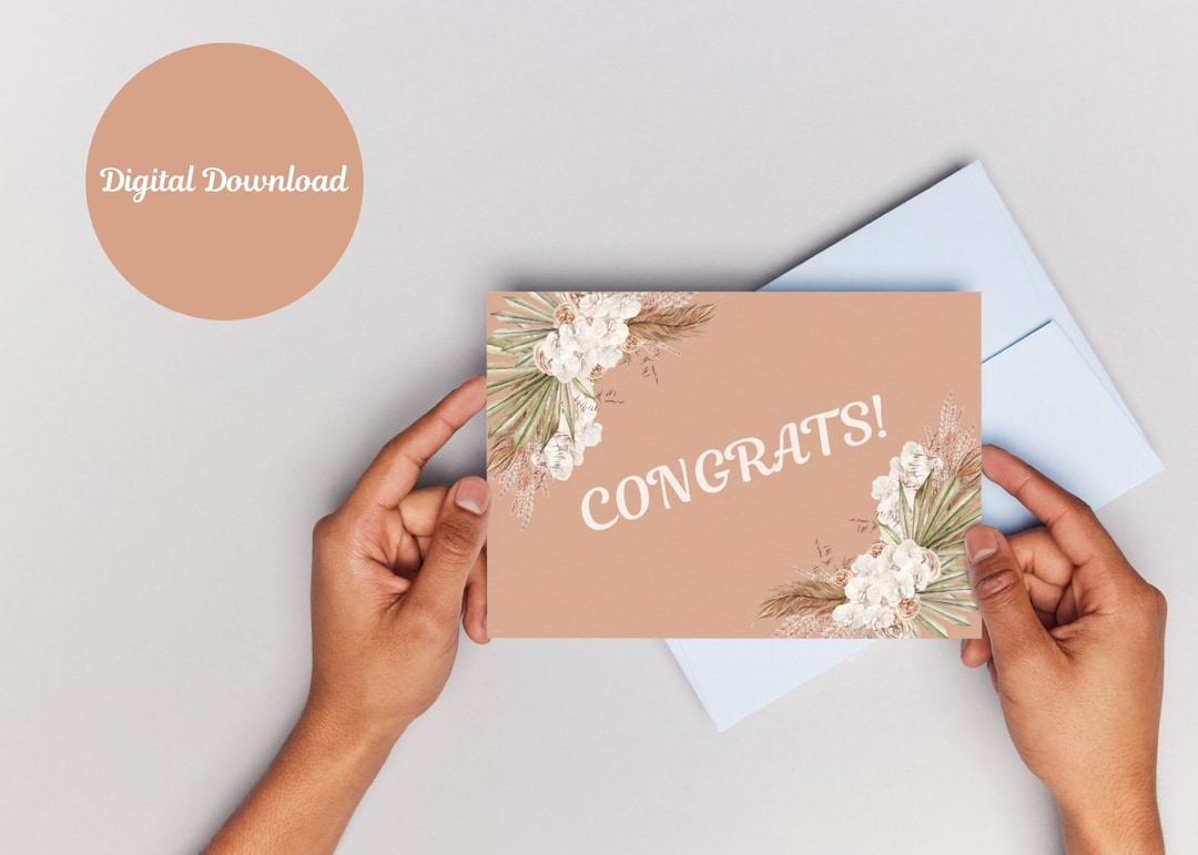 Printable Congrats! Card - Etsy