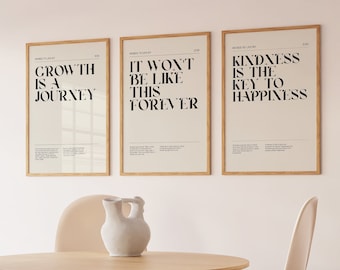 Modern Neutral Aesthetic Room Decor Words to Live by Manifestation ...