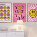 Smiley Face Art Prints Gallery Aesthetic Room Decor Set of 3 ...