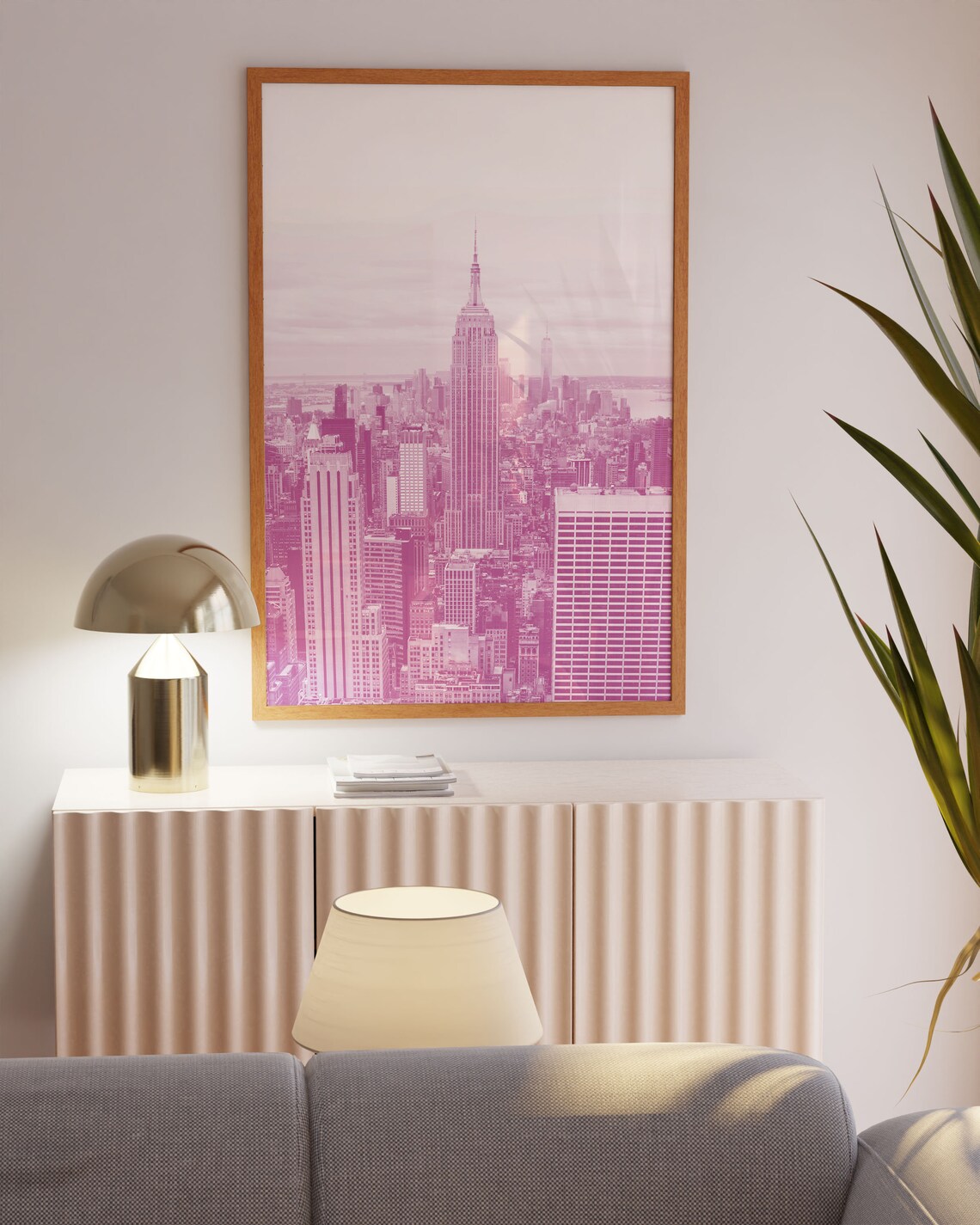 Pink NYC Skyline Photograph Manhattan Coquette Poster Preppy Room Decor ...