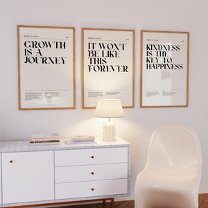 Modern Neutral Aesthetic Room Decor "words to Live By" Manifestation ...