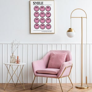 Smiley Face Art Prints Gallery Aesthetic Room Decor Set of 3 ...