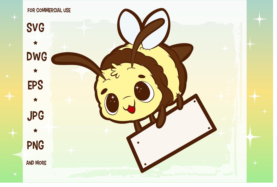 Kawaii Bee Includes Kawaii Svg. This is a Digital Download. - Etsy