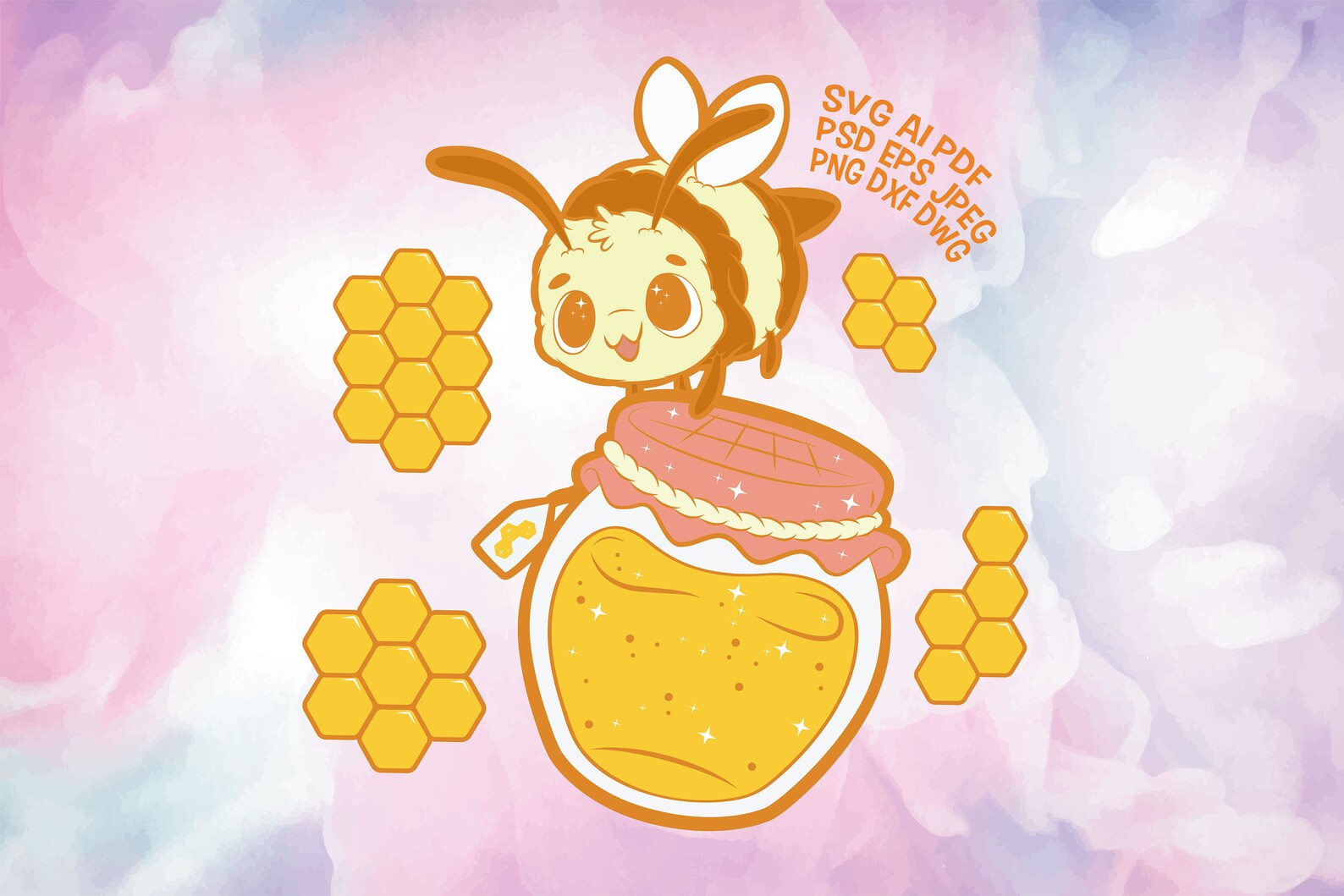 Kawaii Svg Bee Clipart. Honeybee Svg Files for Cricut. Cute | Etsy Canada