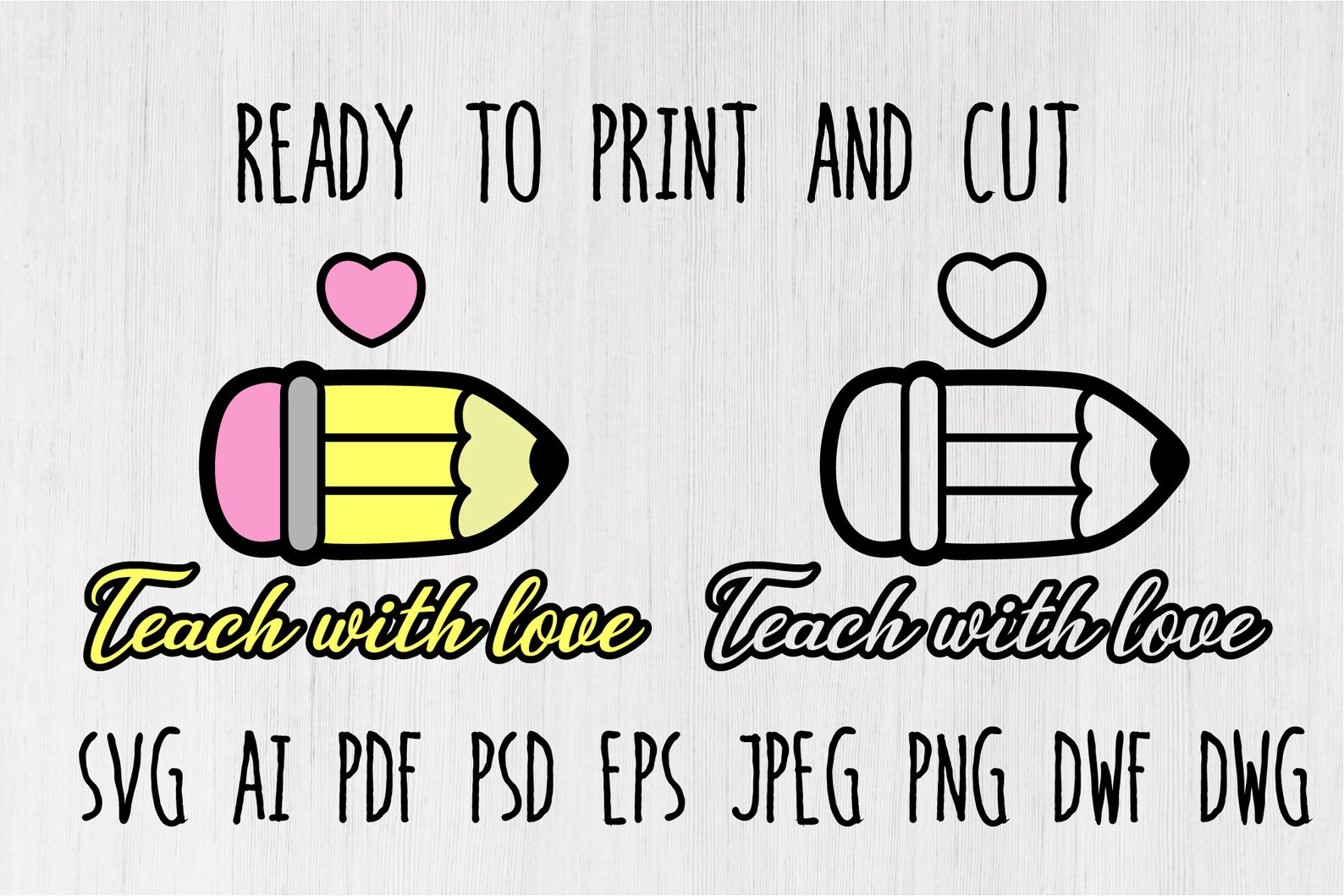 Pencil svg file in digital downloads. kawaii svg files for | Etsy