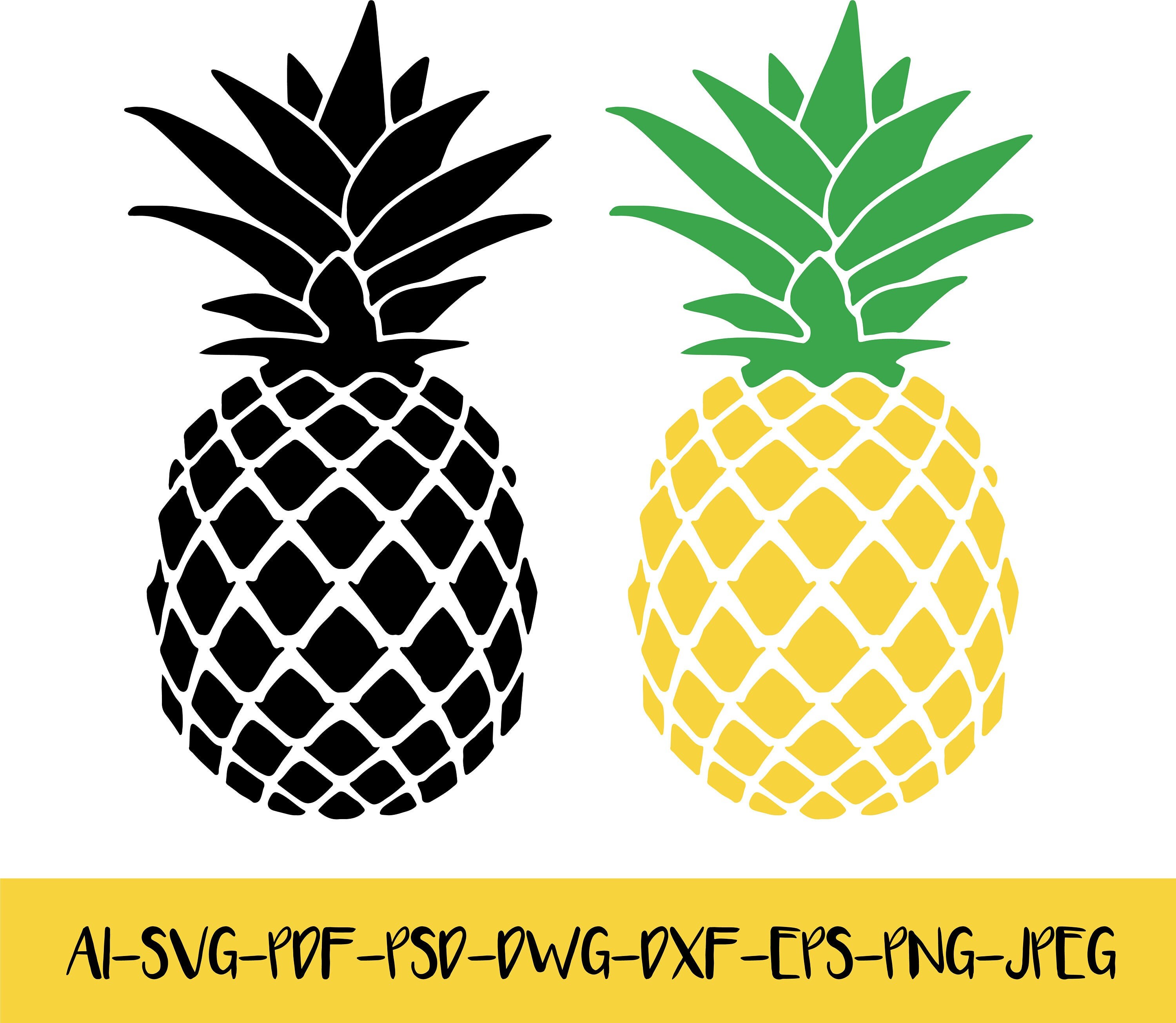 Pineapple Svg File for Cricut or Cameo Digital Summer | Etsy