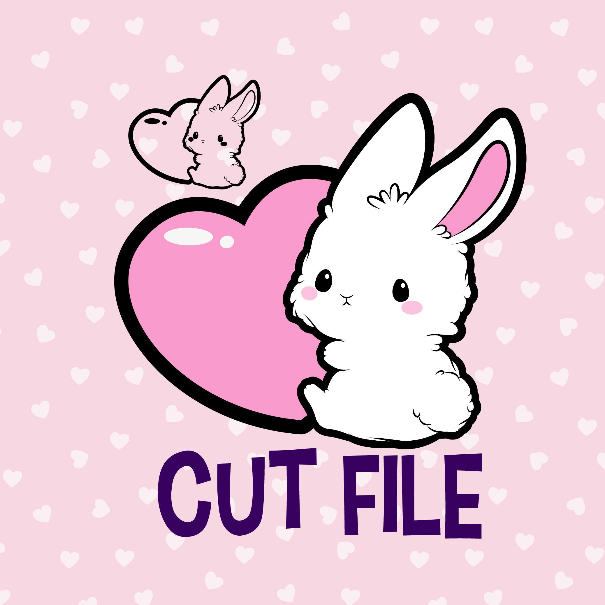 This bunny cut file includes printable clipart layered cricut | Etsy