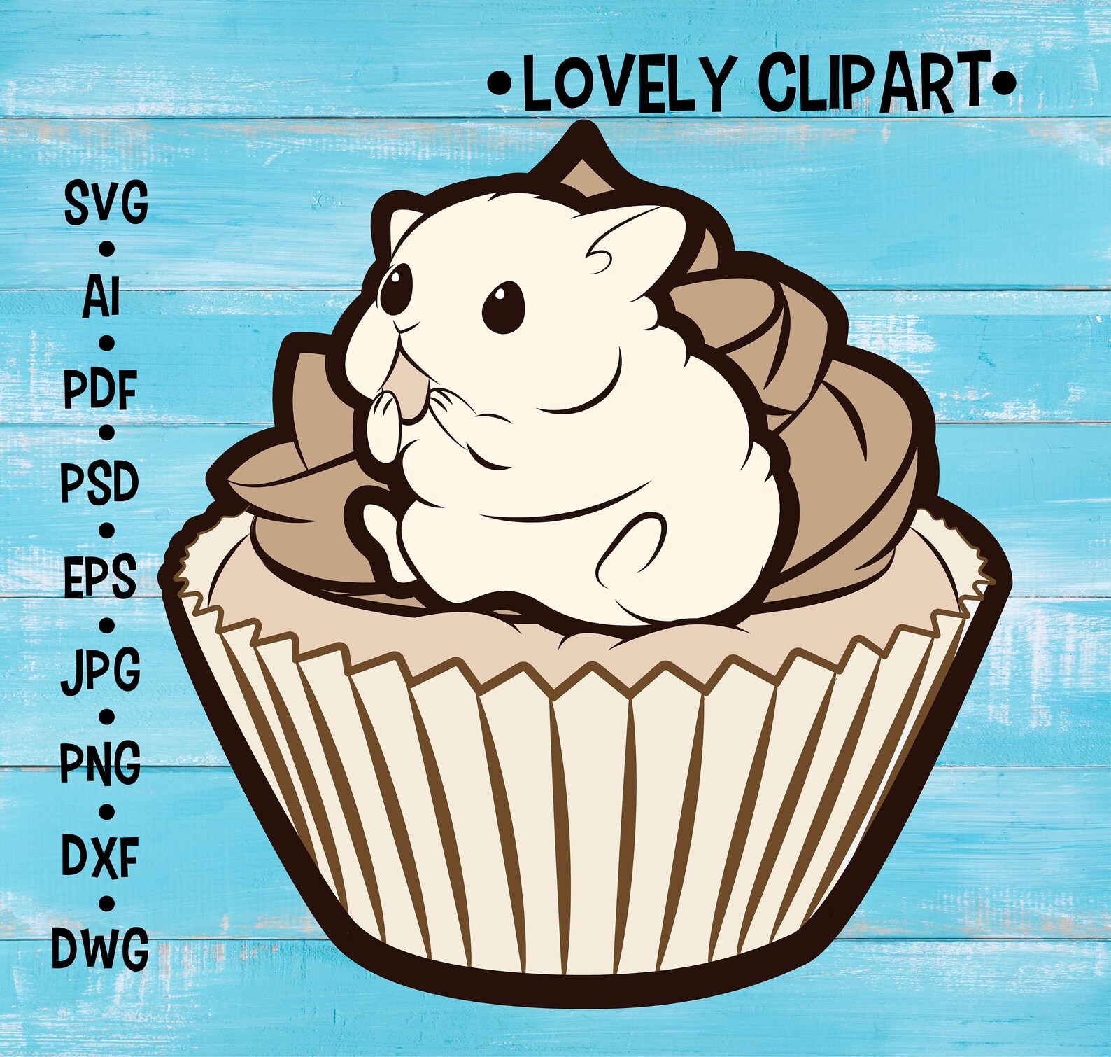 Kawaii Hamster Svg Files for Cricut or Laser Cut File Lovely | Etsy