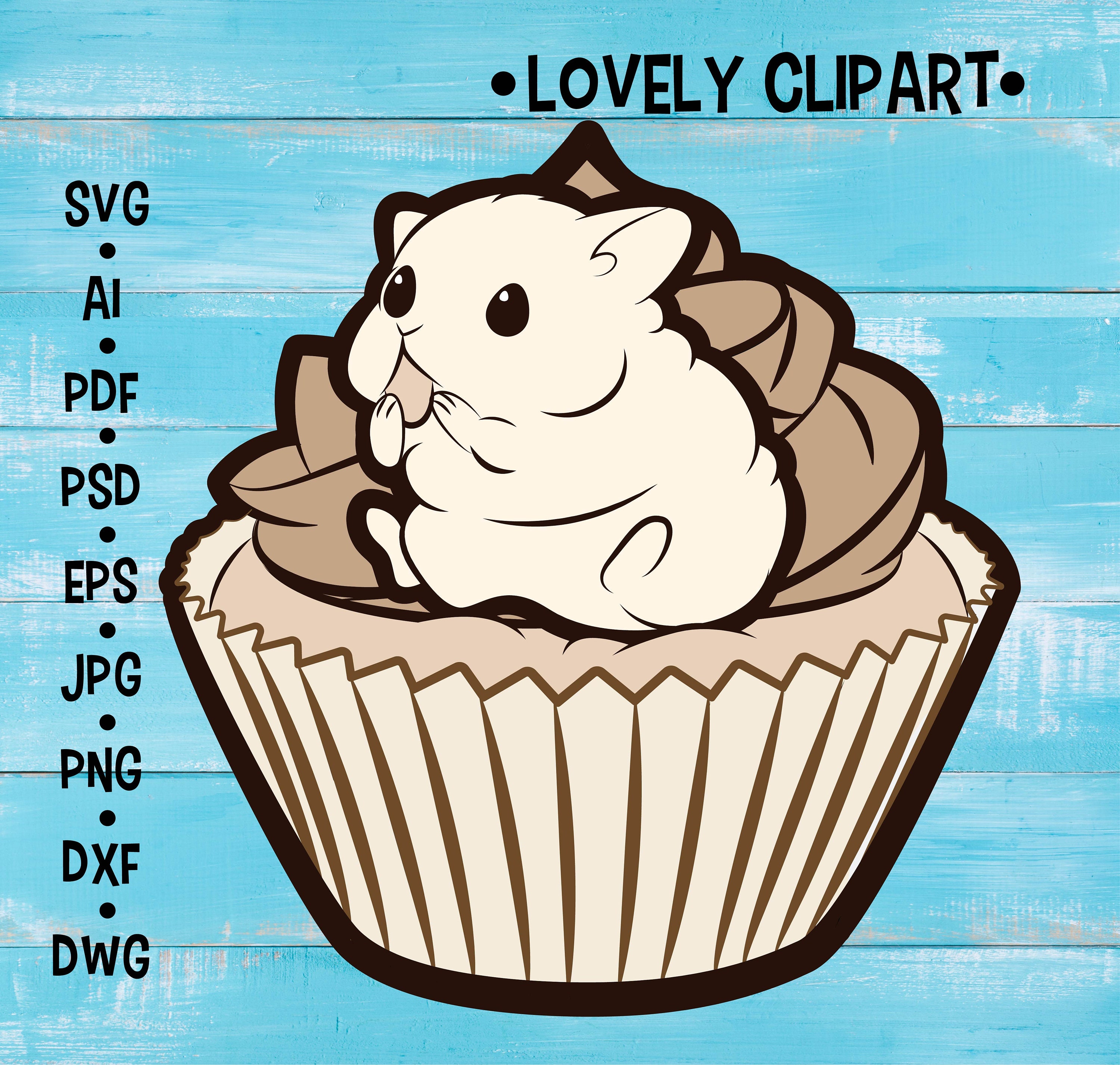 Kawaii Hamster Svg Files for Cricut or Laser Cut File Lovely | Etsy