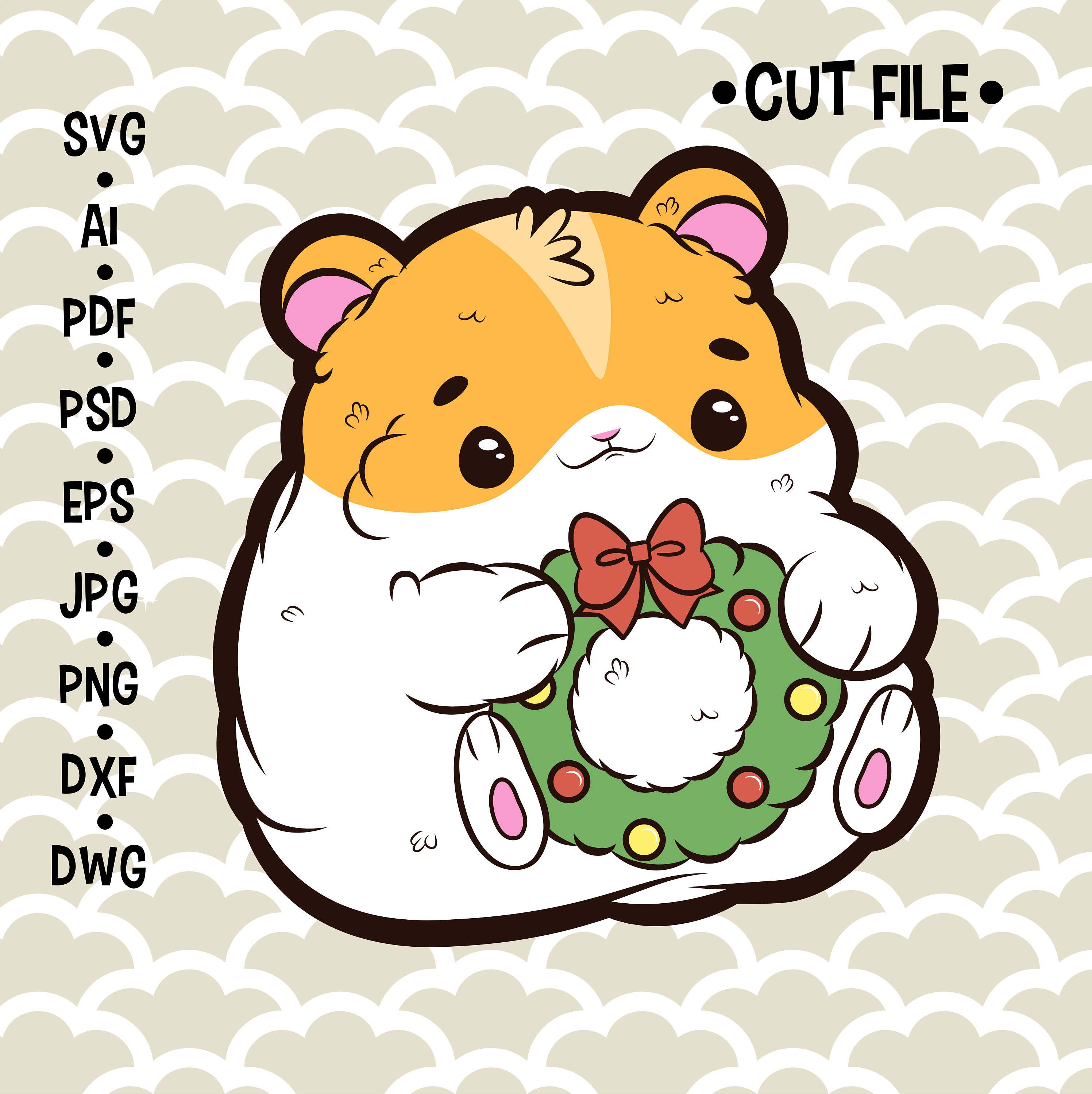 Kawaii Hamster Svg Laser Cut File. Svg Files for Cricut | Etsy