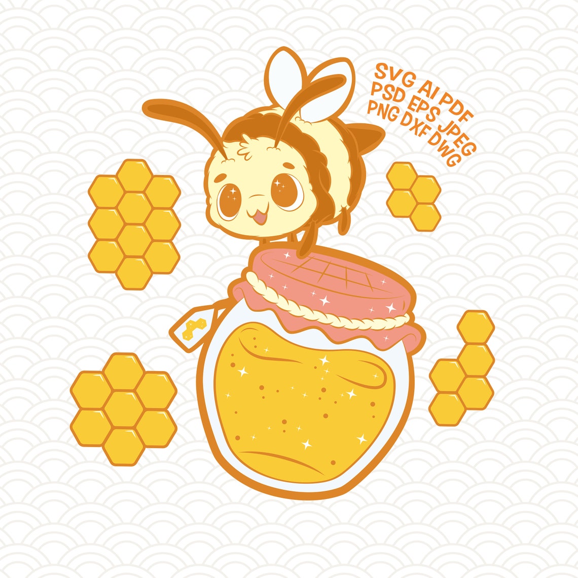 Kawaii Svg Bee Clipart. Honeybee Svg Files for Cricut. Cute | Etsy Canada