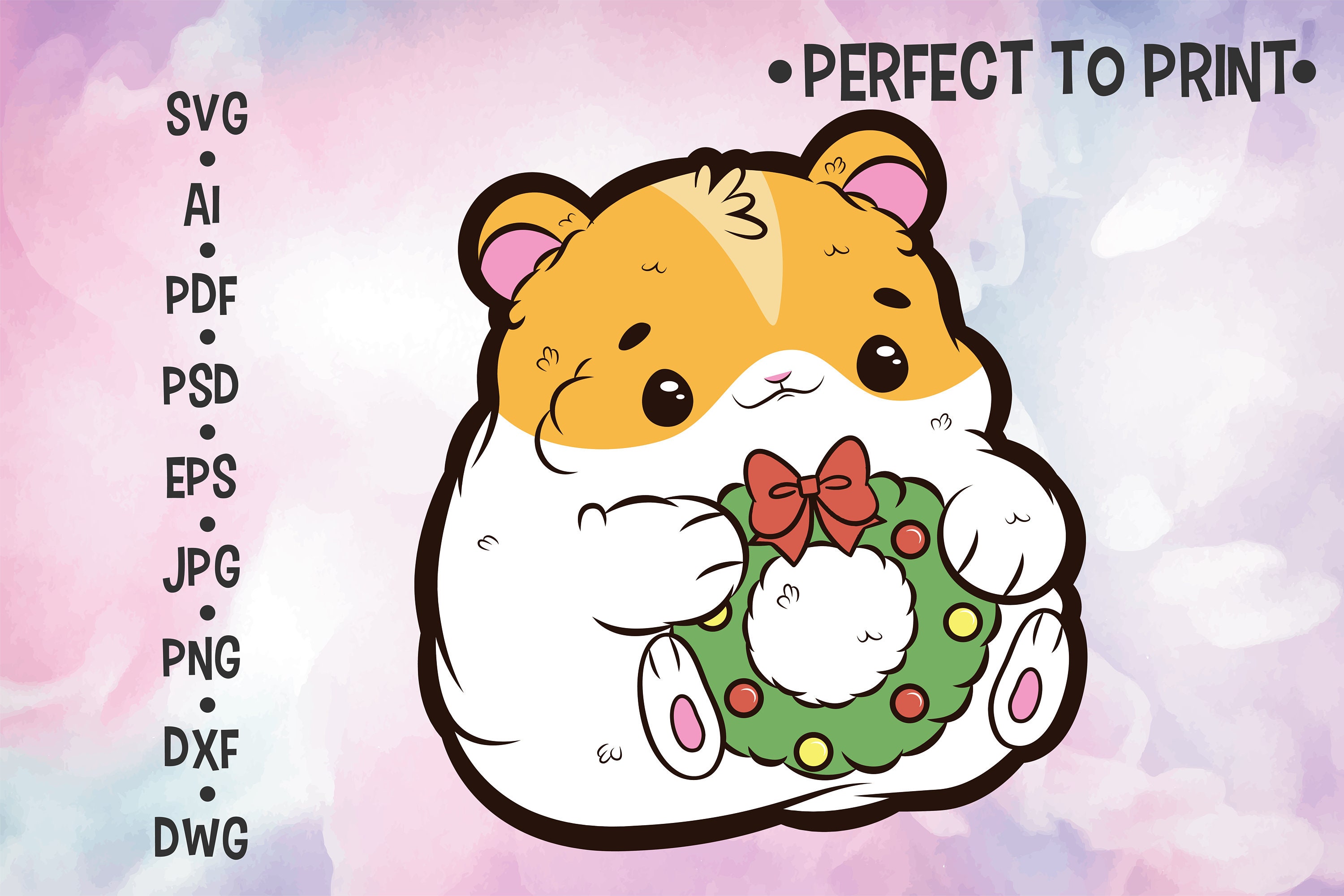 Kawaii Hamster Svg Laser Cut File. Svg Files for Cricut | Etsy