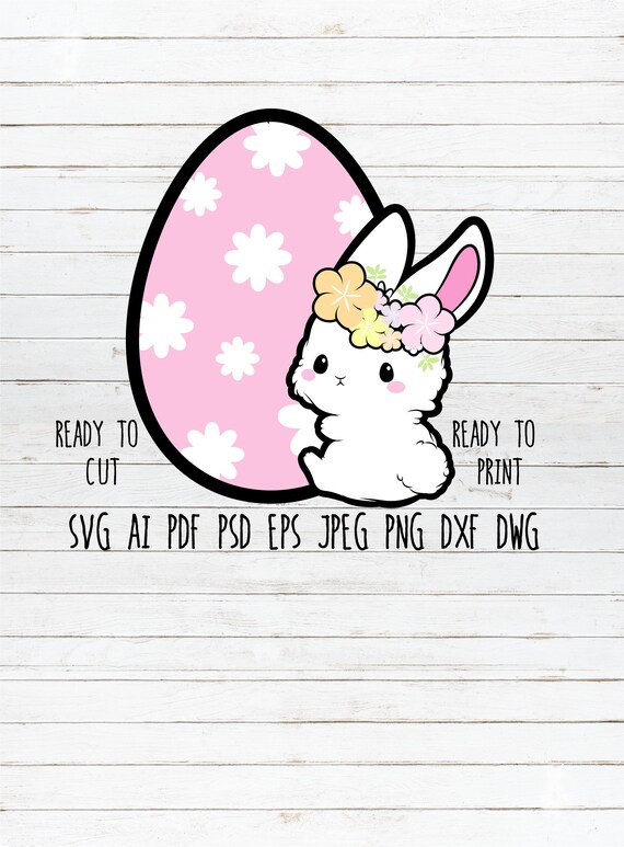 Kawaii svg file printable stickers. easter egg svg file | Etsy