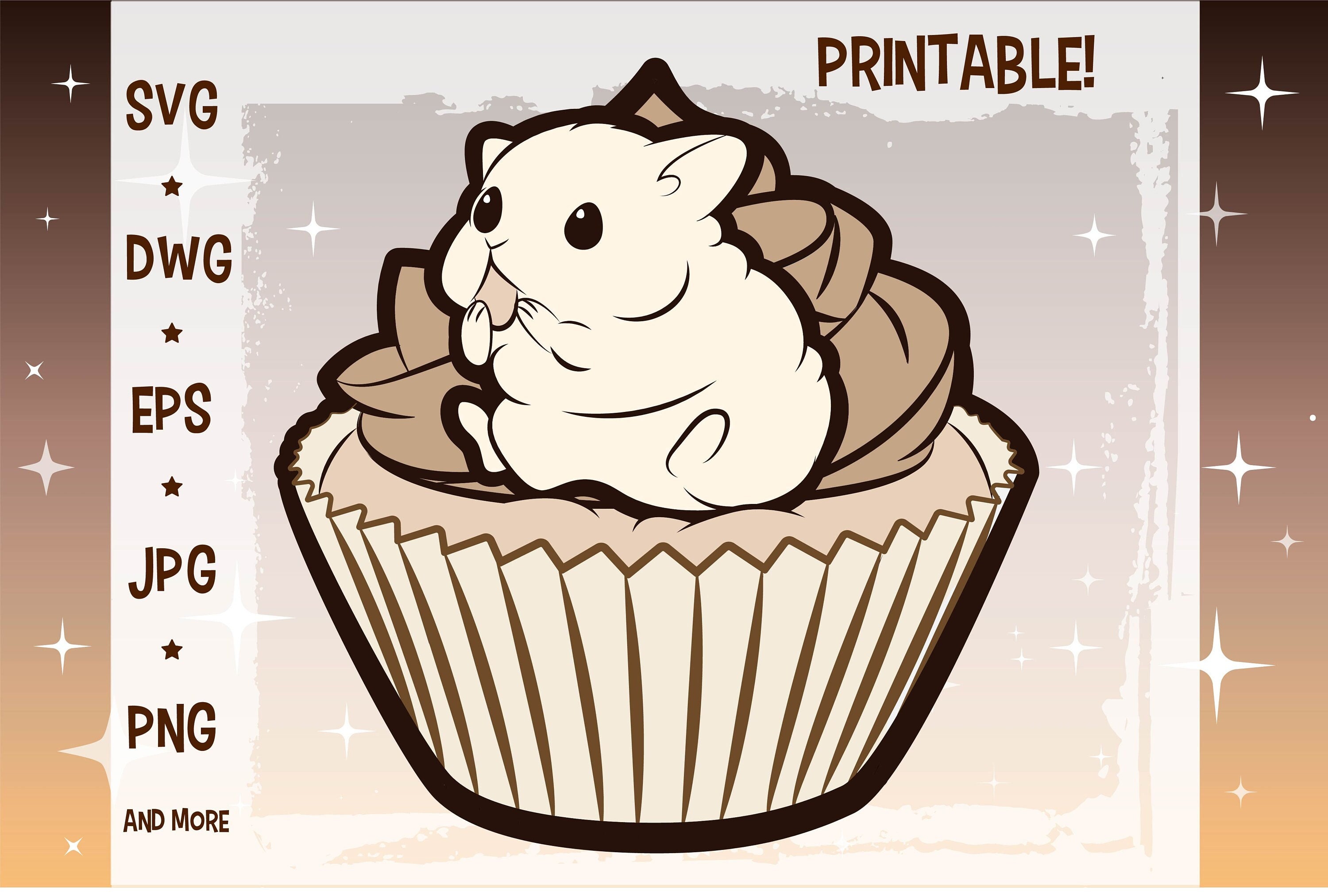 Kawaii Hamster Svg Files for Cricut or Laser Cut File Lovely | Etsy