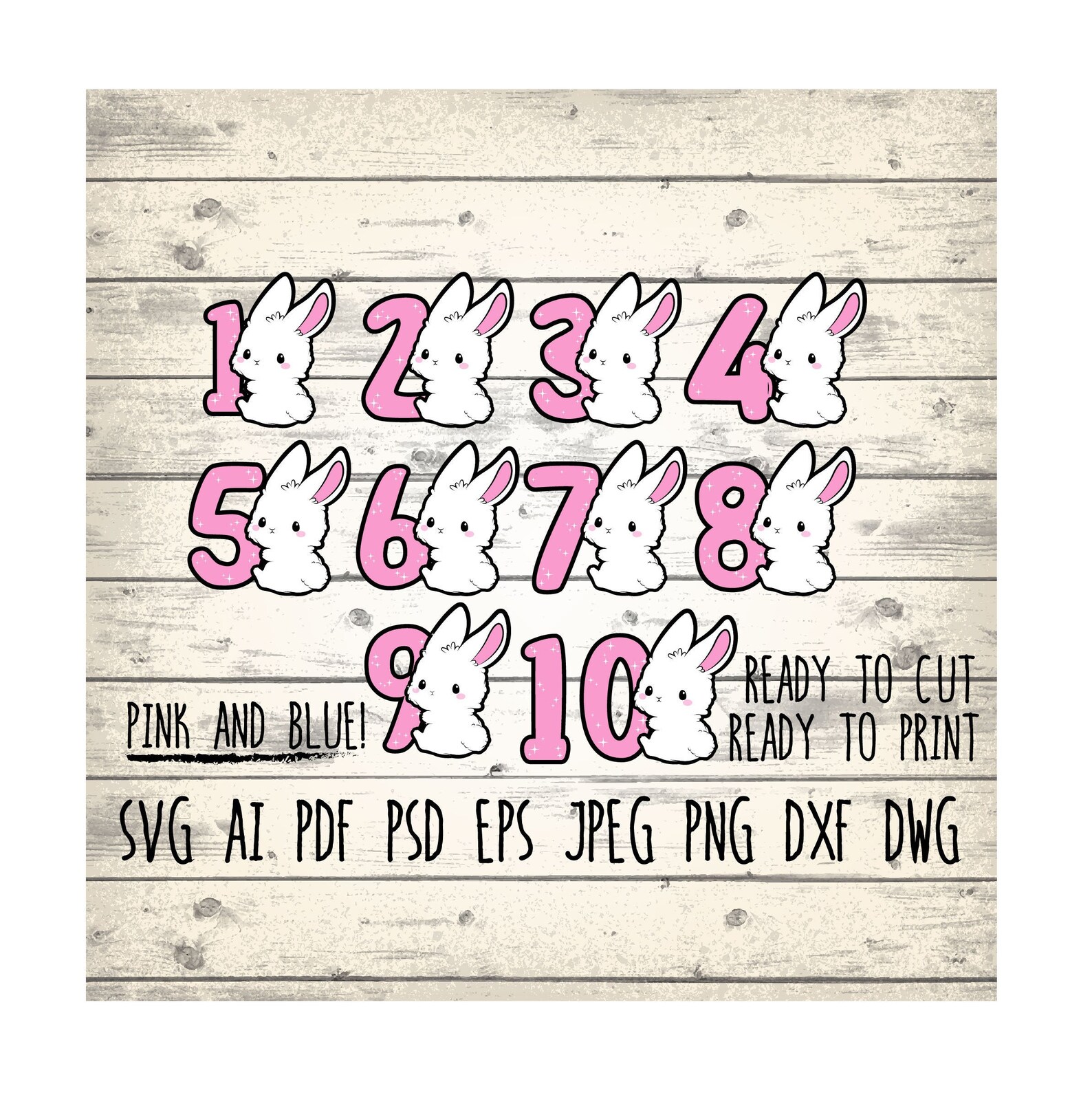 Printable clipart birthday numbers svg file. Good for cake | Etsy