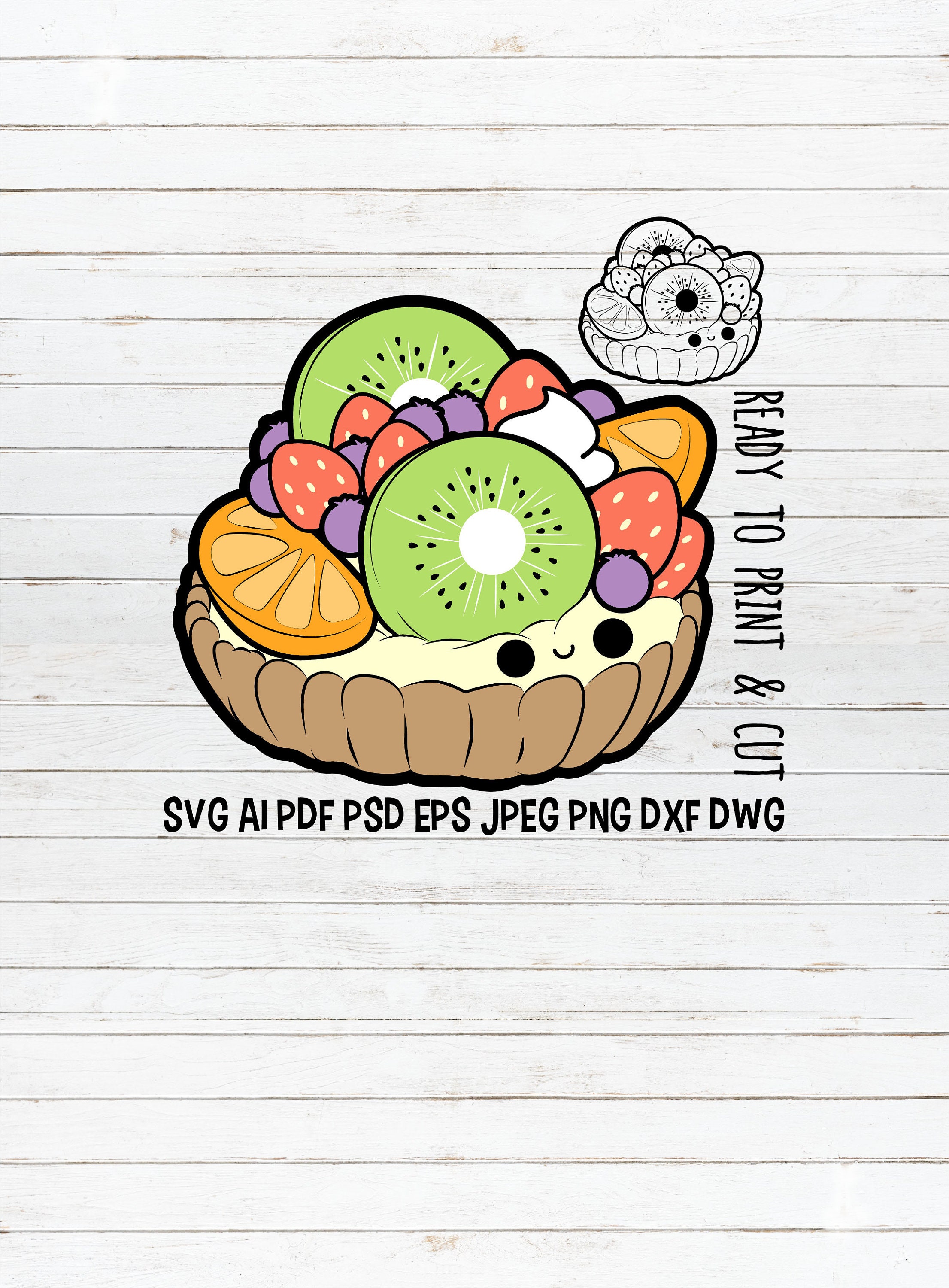 Kawaii Dessert Svg. Dessert Clipart Vector. Printable Food Stickers ...