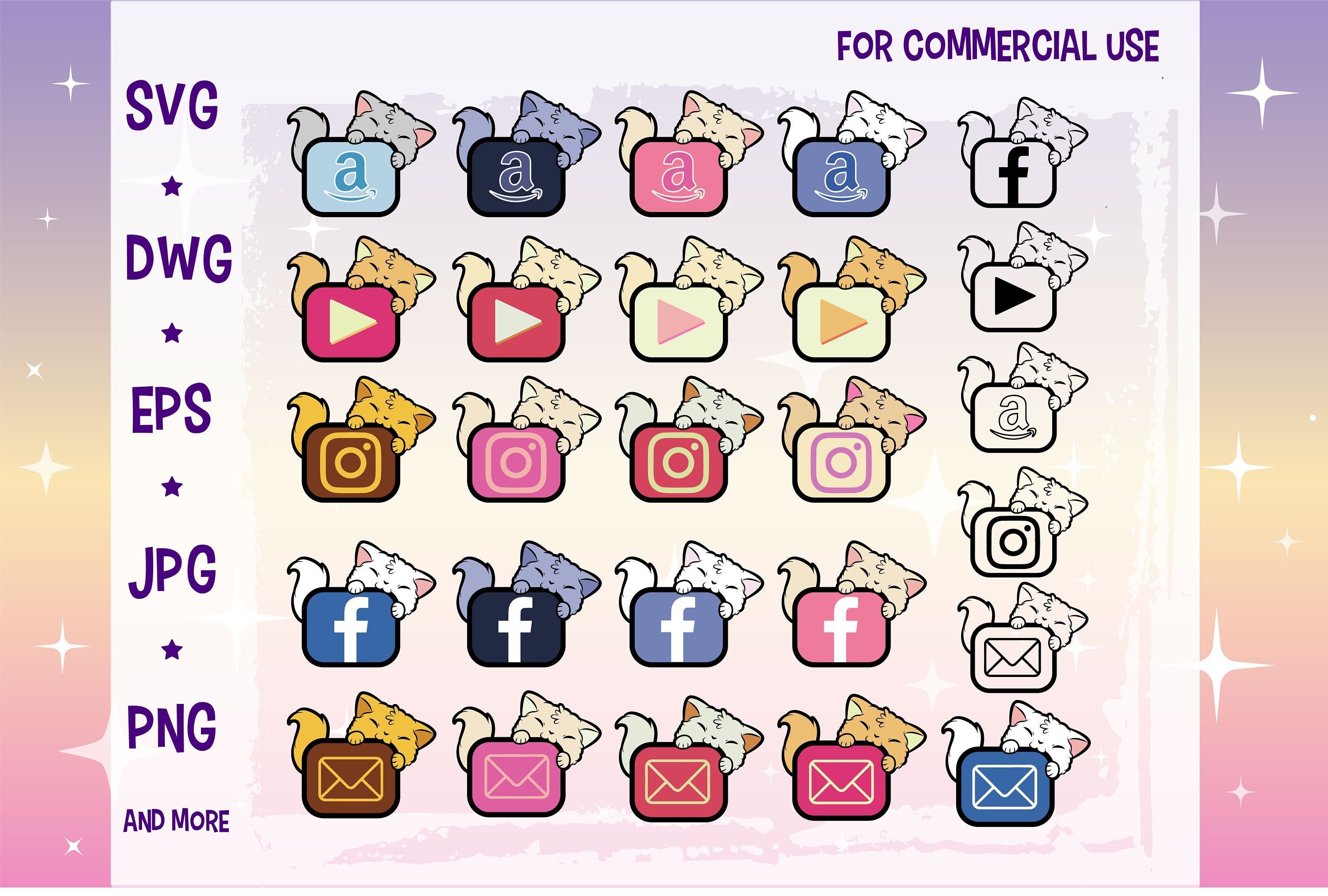 Cute Social Media Icons