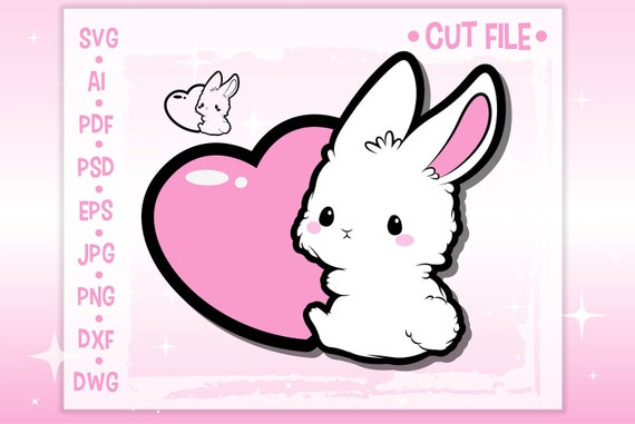 This Bunny Cut File Includes Printable Clipart Layered Cricut - Etsy