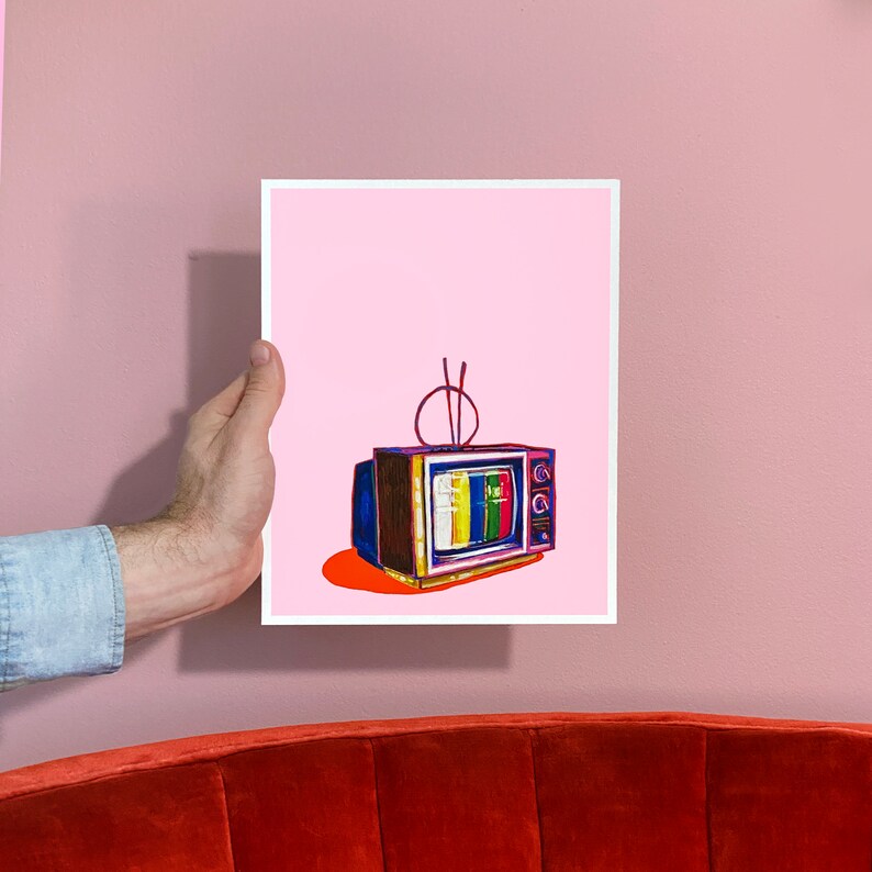 Retro TV Television Color Bars Fine Art Signed Print by - Etsy