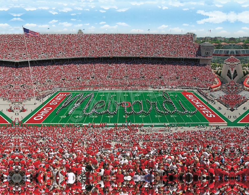 Custom Script Ohio by THE Ohio Marching Band [16"x24" Print] - Etsy