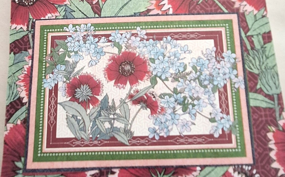 Vintage Flowers Decorate This Notepad, 5 X 8 Legal Pad Embellished ...