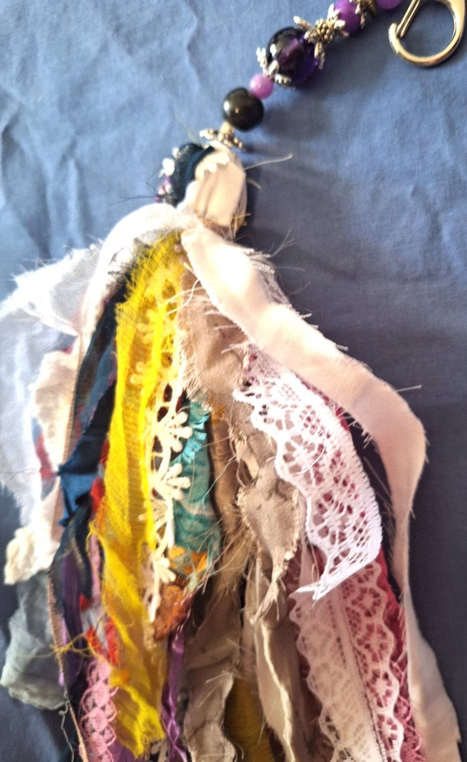 Christmas Textile Tassel- Includes Sari Silk and Eyelash Yarn. Alsoo ...