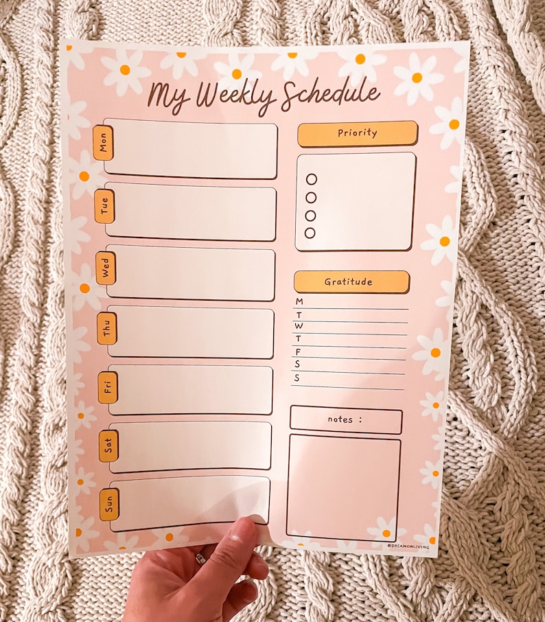 WEEKLY SCHEDULE PLANNER Printable Weekly to Do - Etsy