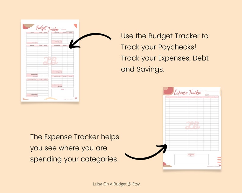 Budget Book - Digital, PDF (US Letter) Printable Budgeting Pages - Etsy