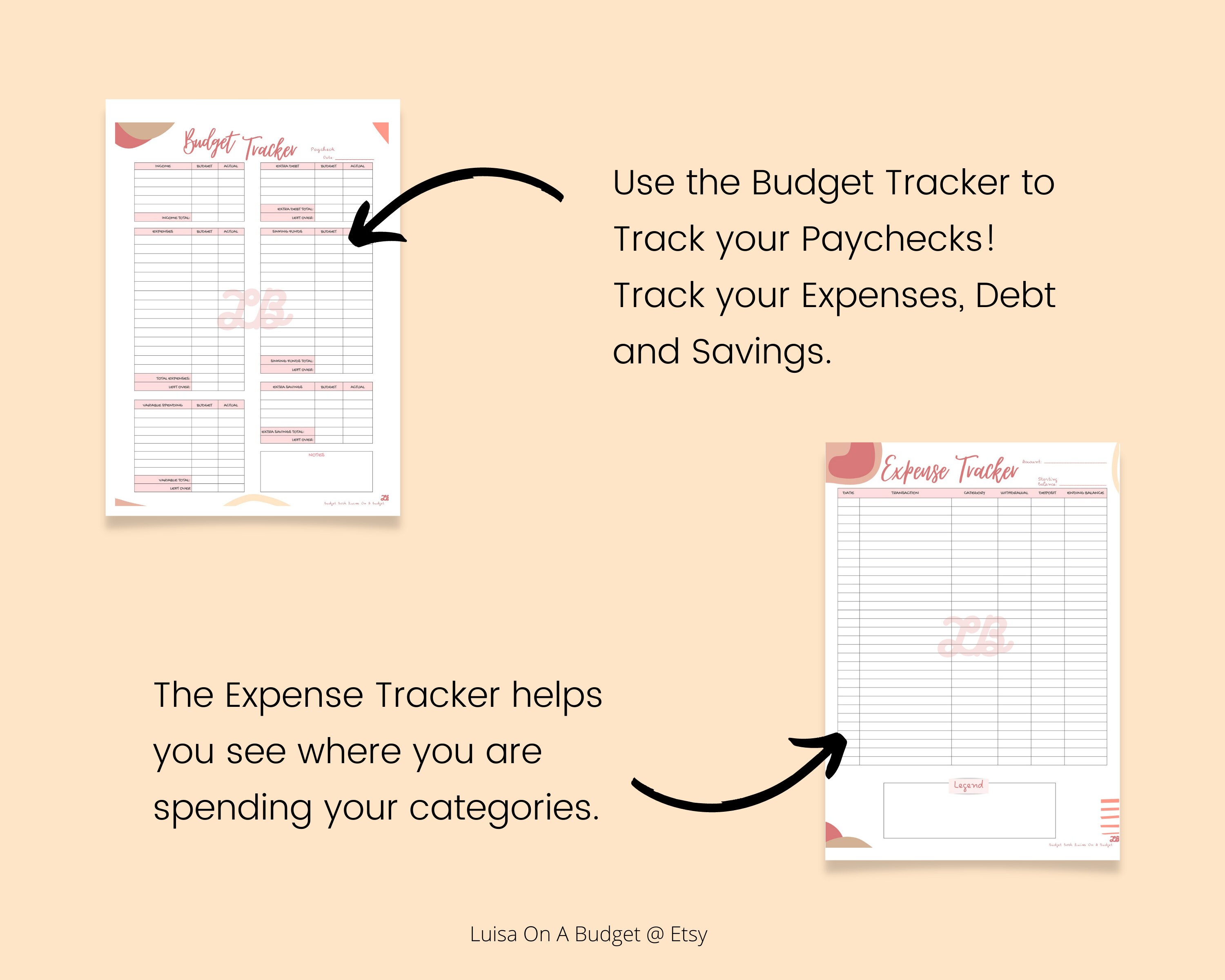 Budget Book - Digital, PDF (US Letter) Printable Budgeting Pages - Etsy