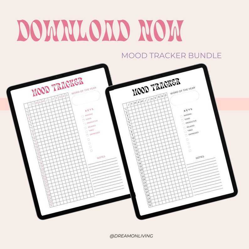 MOOD TRACKER PRINTABLE - Pdf Bundle of Digital Download - Etsy