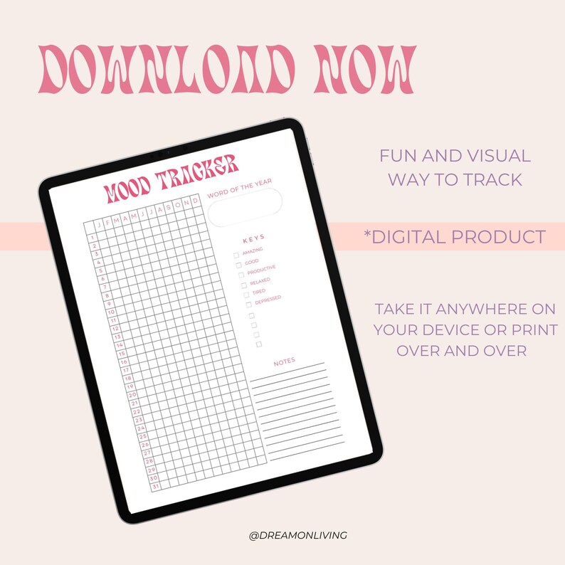 MOOD TRACKER PRINTABLE - Pdf Bundle of Digital Download - Etsy