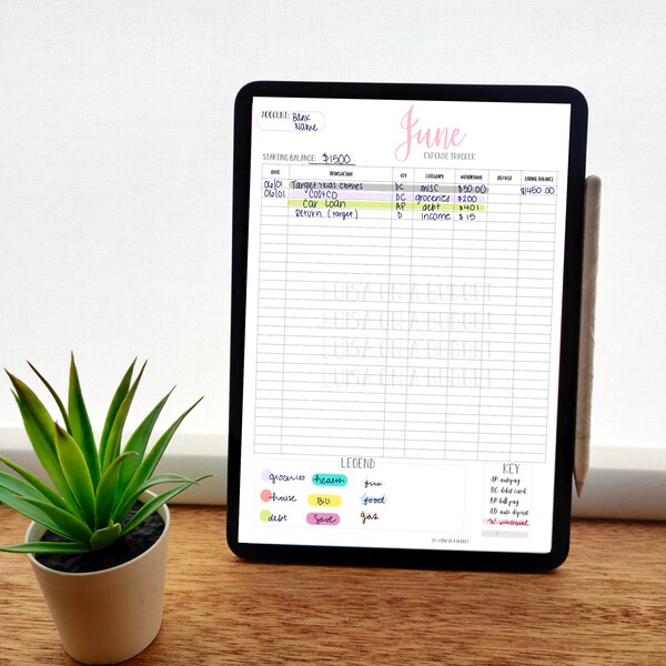 Expense Tracker Ledger - Etsy