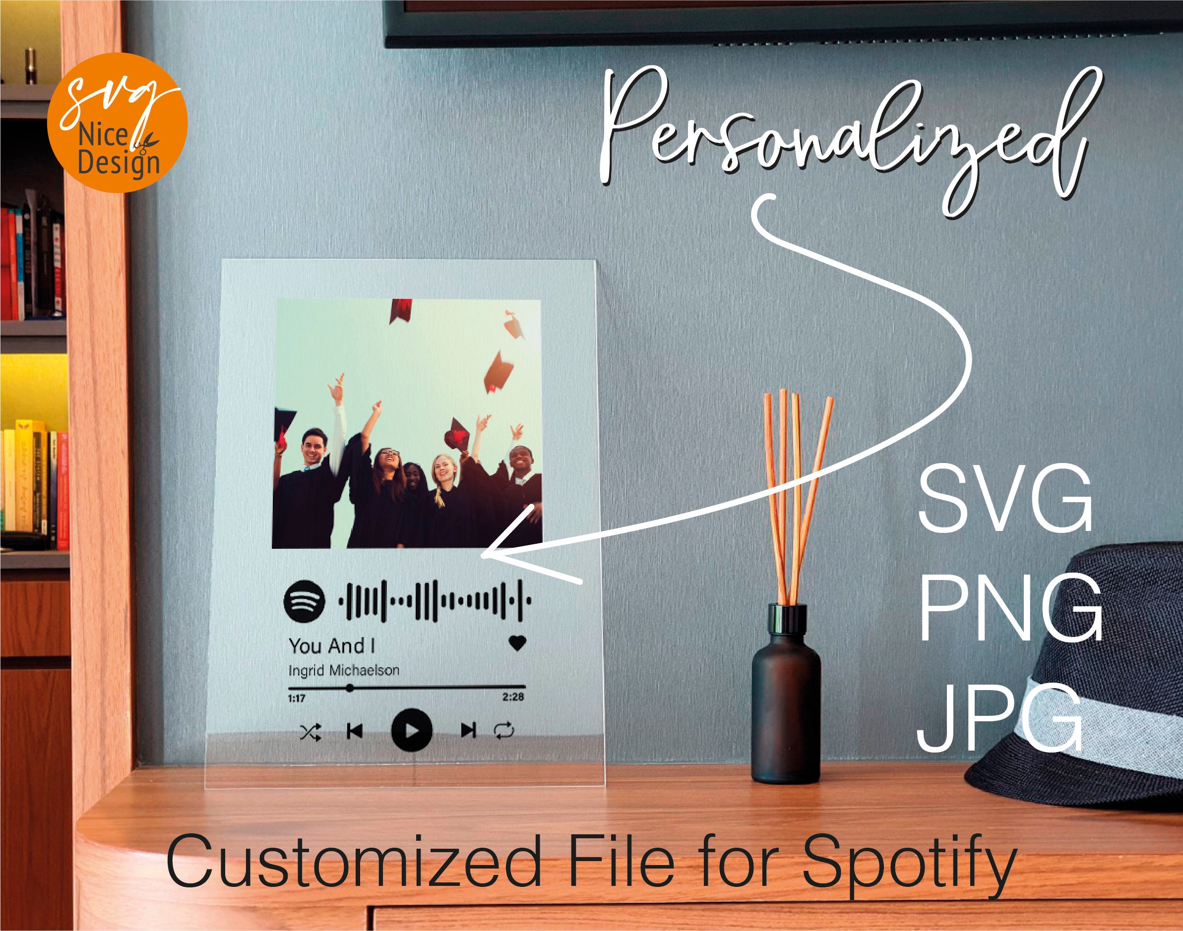 Custom Personalized Spotify Glass Artwork Music Player with | Etsy