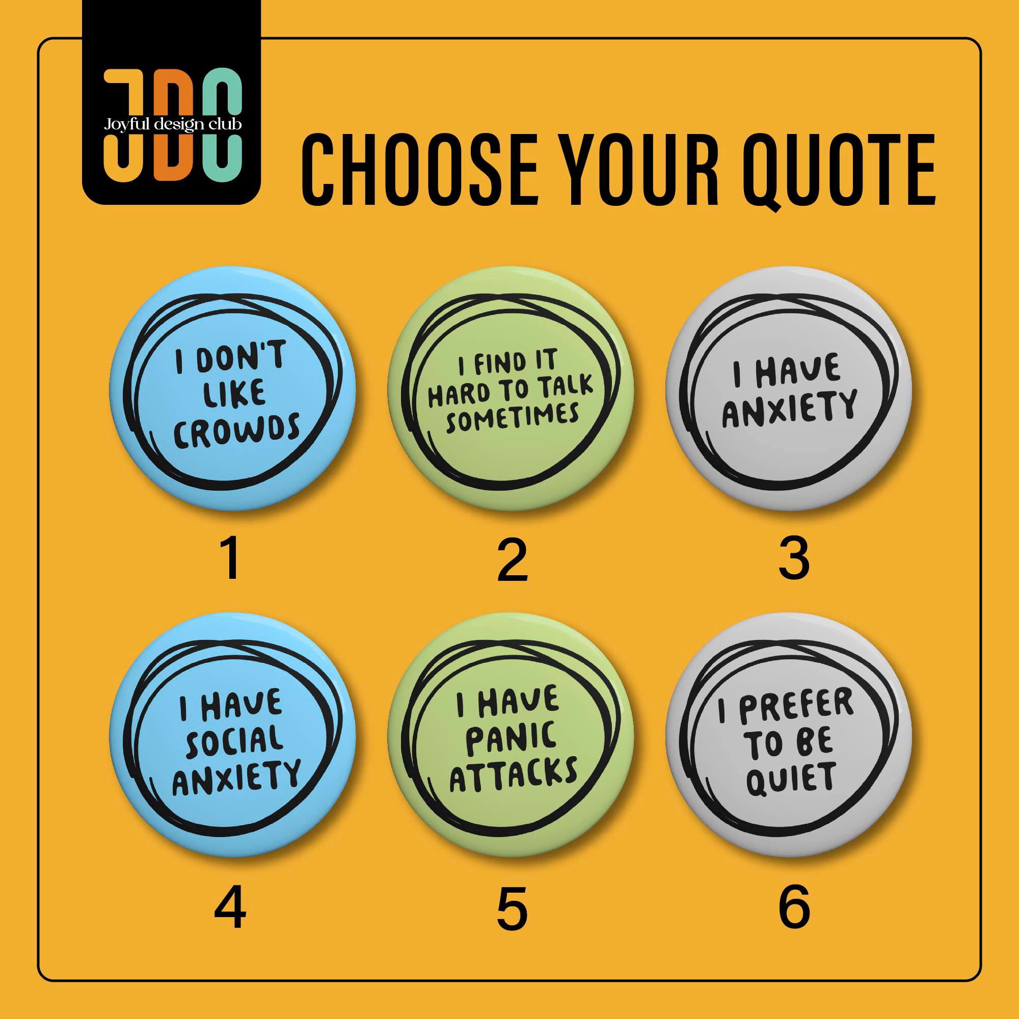 Anxiety Quote Pin Badge: Mental Health Awareness, Self-care ...