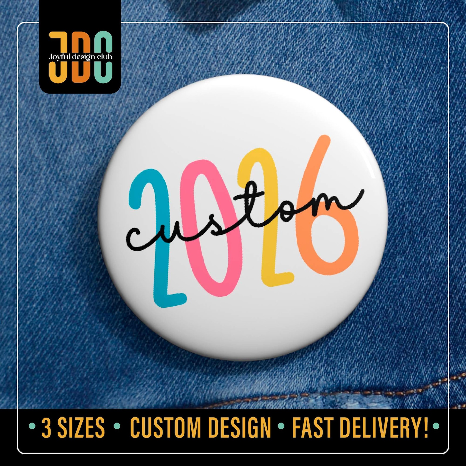 Class of 2026 2027 2028 2029 Pin Button, Freshman Pin, Sophomore Pin ...