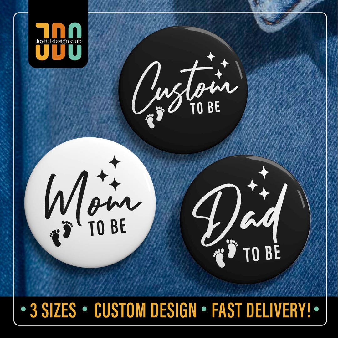 26 Custom Pregnancy Announcement Pin: Personalized Baby Shower Favor - Etsy