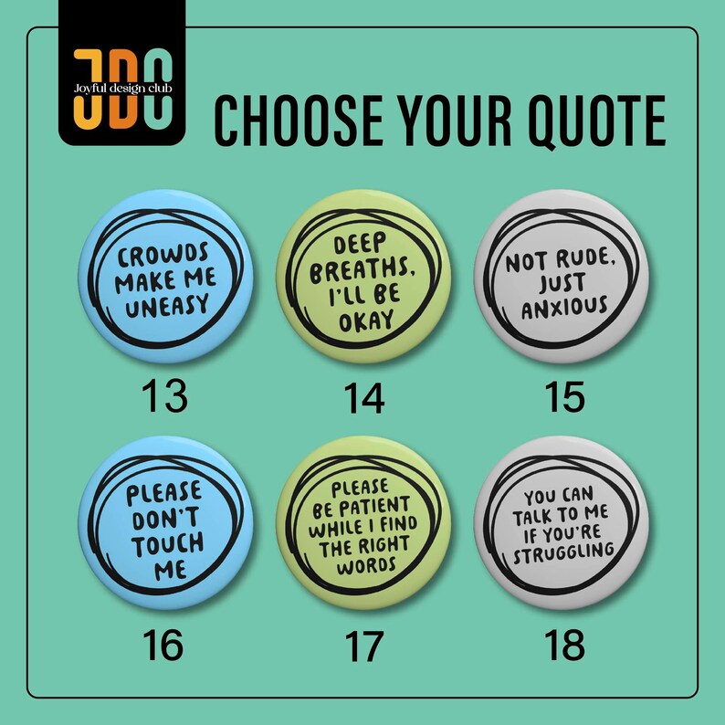 Anxiety Quote Pin Badge: Mental Health Awareness, Self-care ...