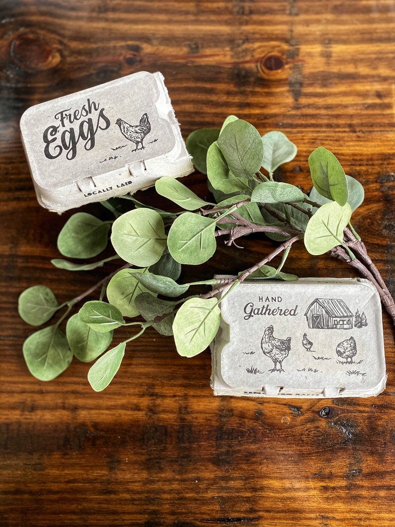 Split-apart Egg Cartons - Vintage Printed Design - Each Carton Can ...