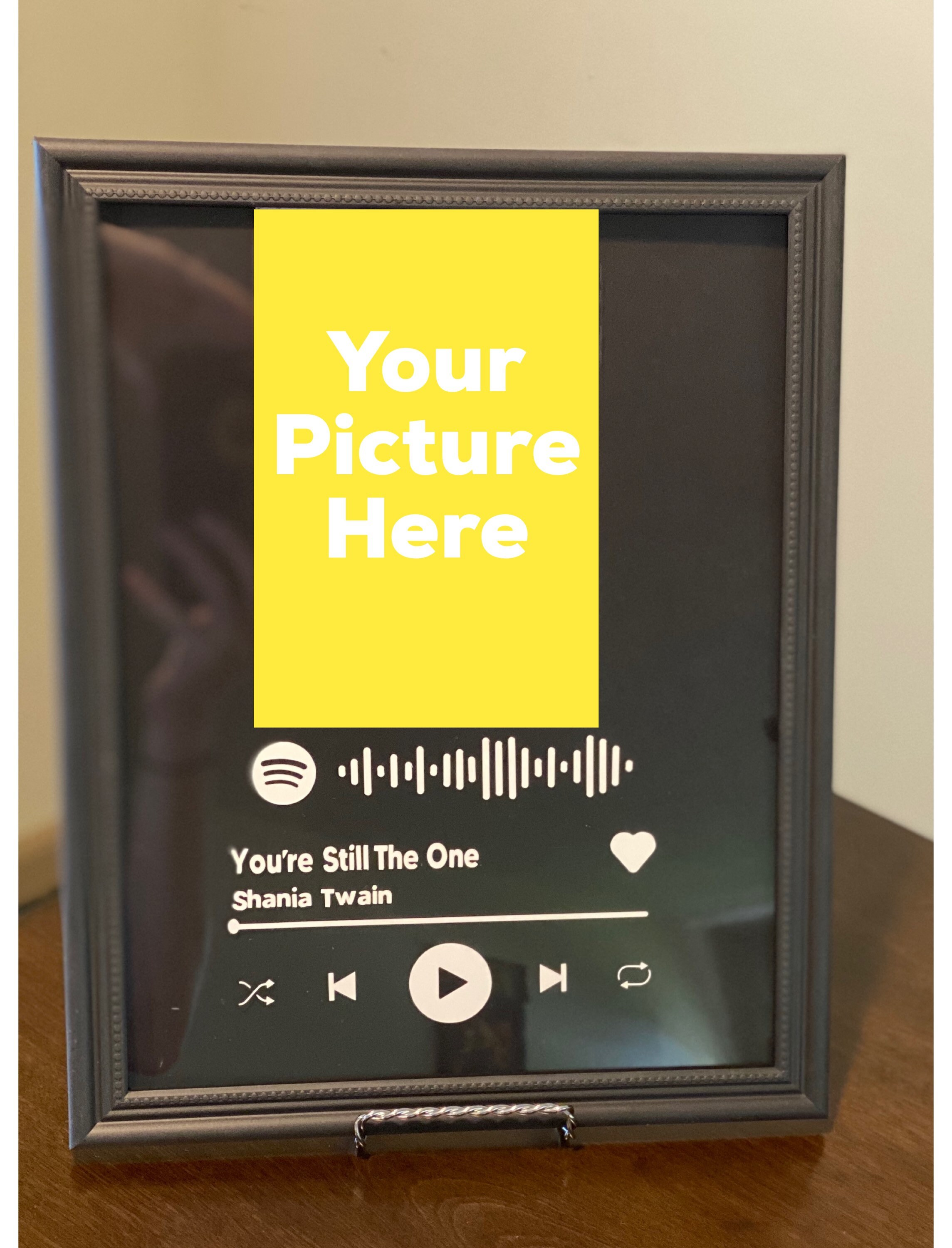 Custom 8 X 10 Spotify Glass Artwork Frame With Your Choice of Picture ...