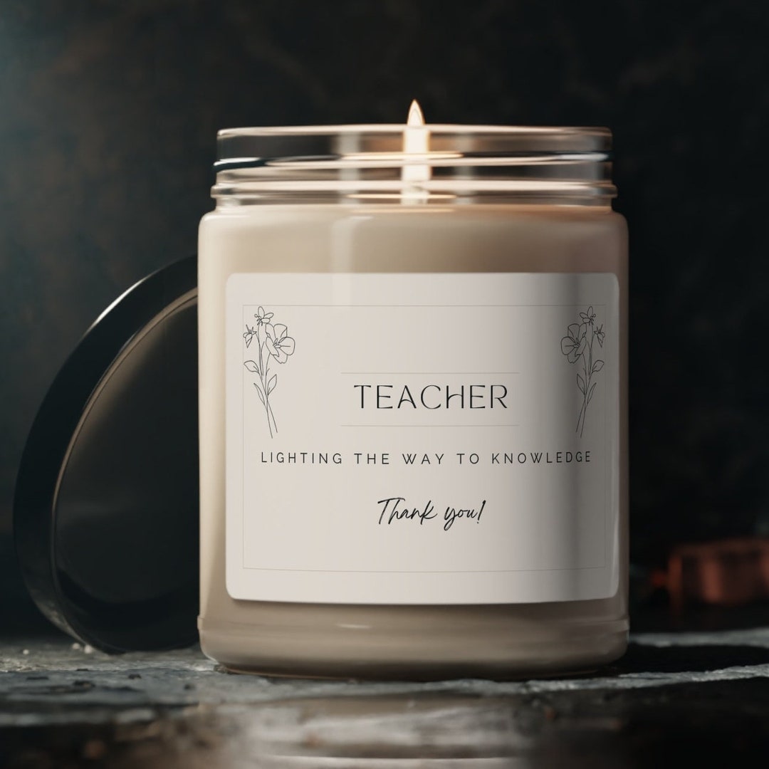 Teacher Appreciation Candle Gift Teacher Thank You Teacher Week ...