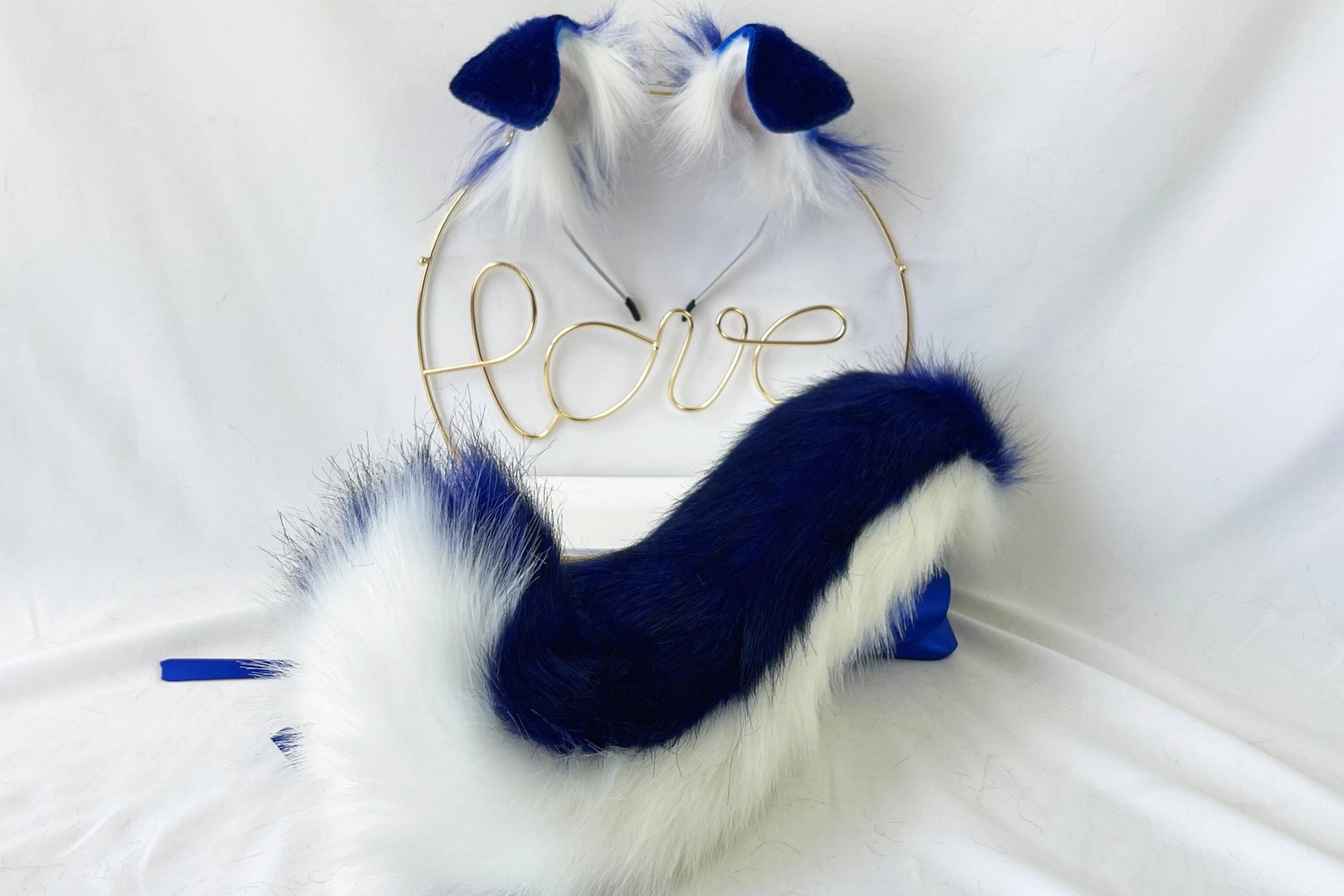 21 Inch Blue and White Shepherd Dog Tail Dog - Etsy