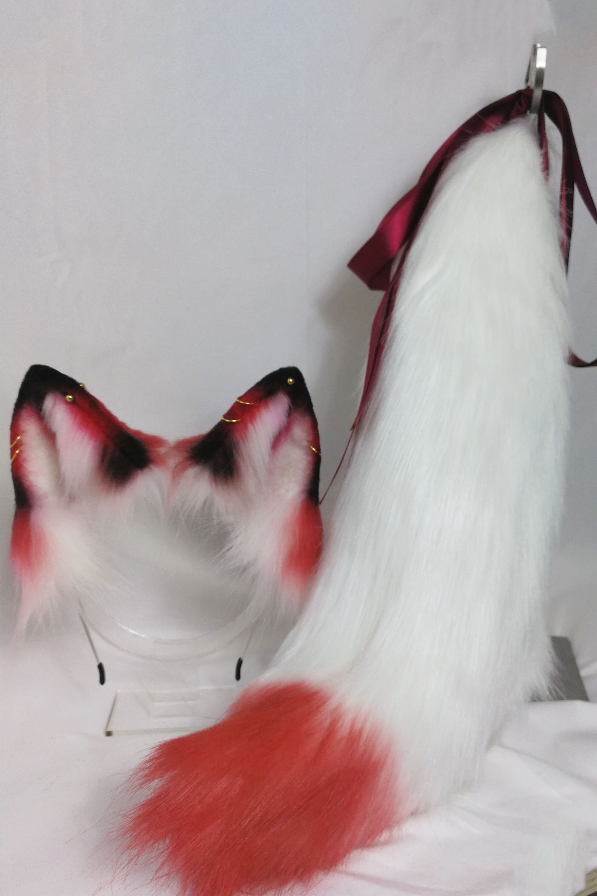 Red Fox Tail-blood Fox Ears-cosplay-animal Ears-handmade-wolf - Etsy