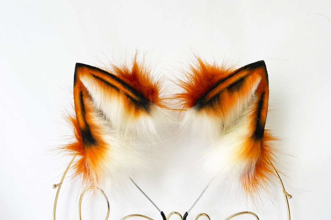 22 Inch Red Fox Ear Tail-wolf Ear-cosplay-animal Ear-fox Ear - Etsy UK