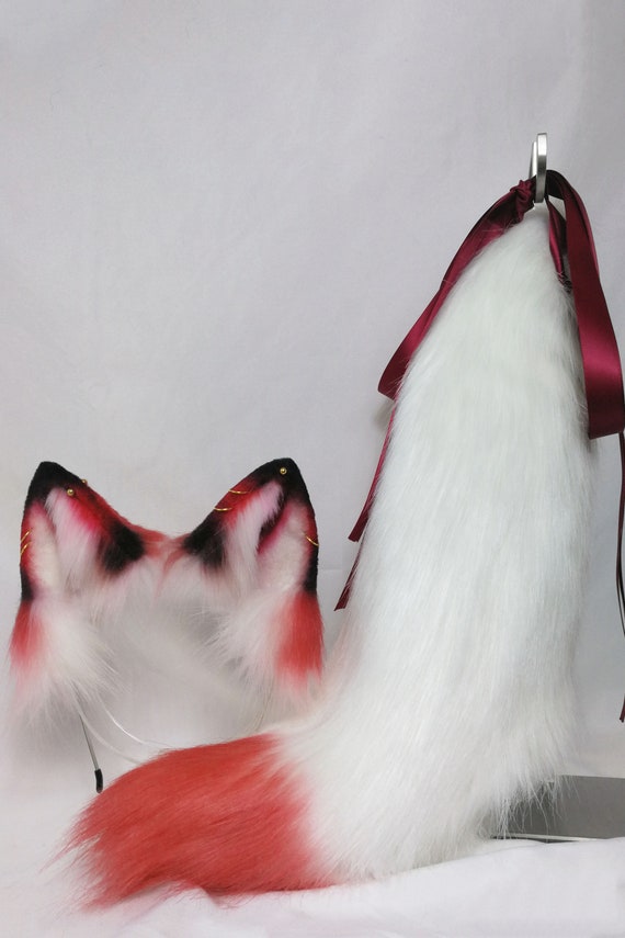 Red Fox Tail-blood Fox Ears-cosplay-animal Ears-handmade-wolf - Etsy