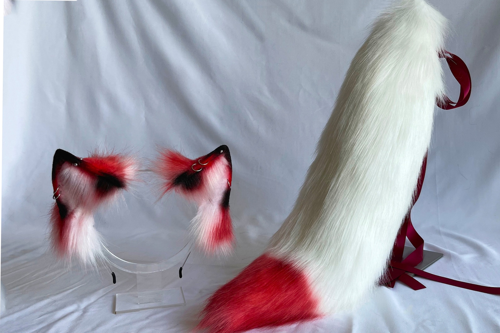 Red Fox Tail-blood Fox Ears-cosplay-animal Ears-handmade-wolf - Etsy
