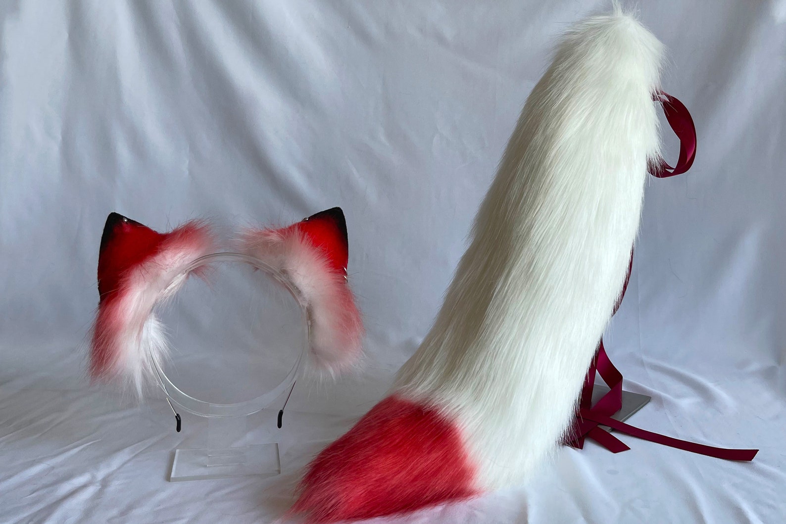 Red Fox Tail-blood Fox Ears-cosplay-animal Ears-handmade-wolf - Etsy